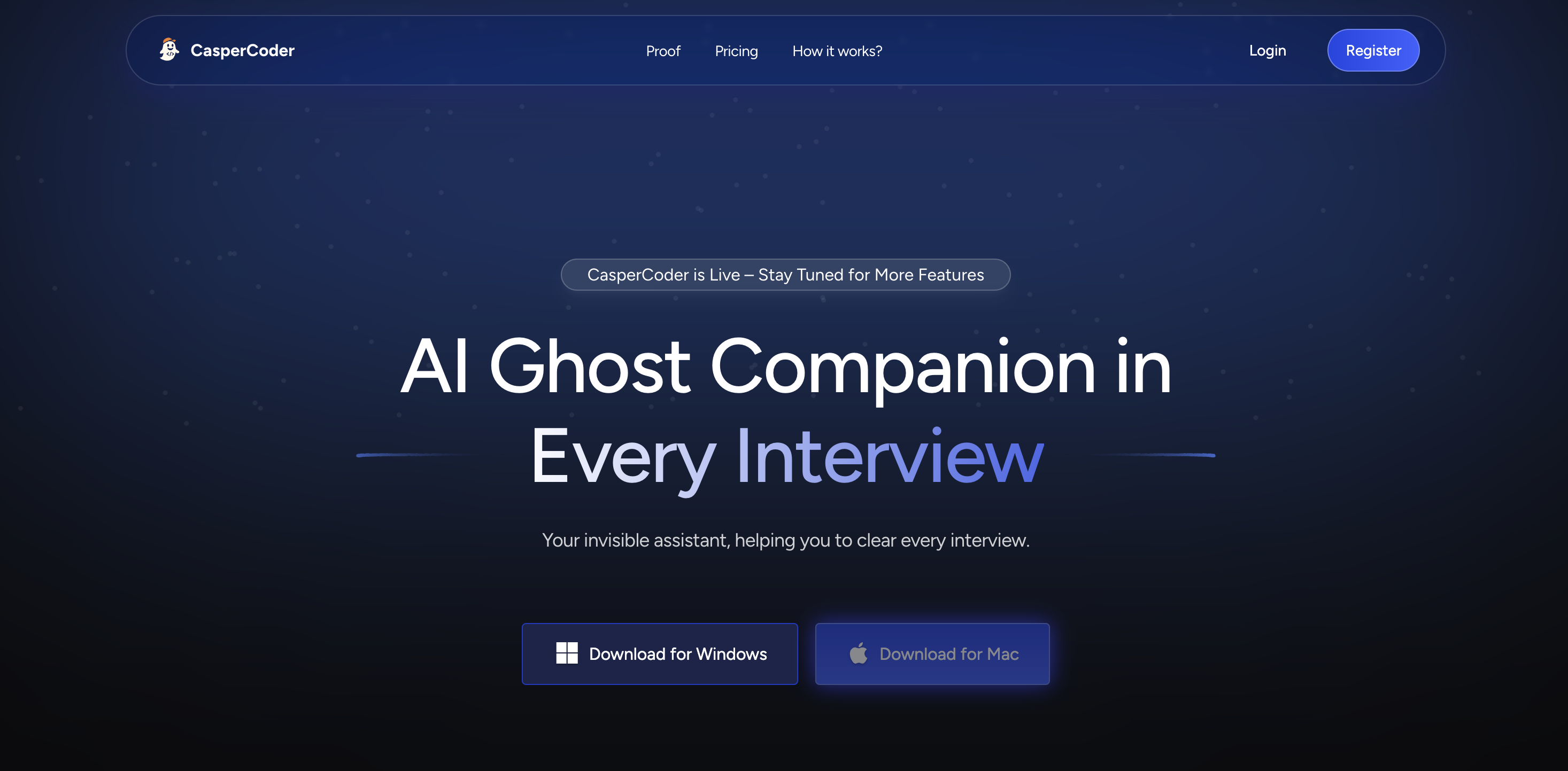 AI Interview Coding Assistant | CasperCoder - Invisible AI for Tech Interviews